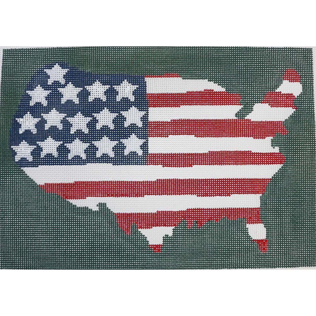 United States Shaped Flag – Pocket Full of Stitches