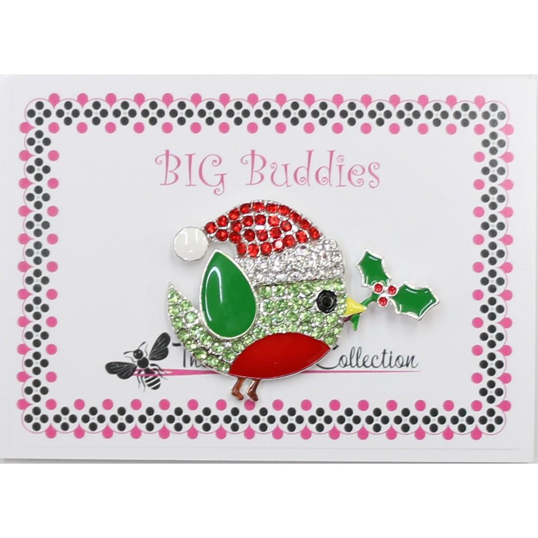Christmas Bird w/ Holly – Pocket Full of Stitches
