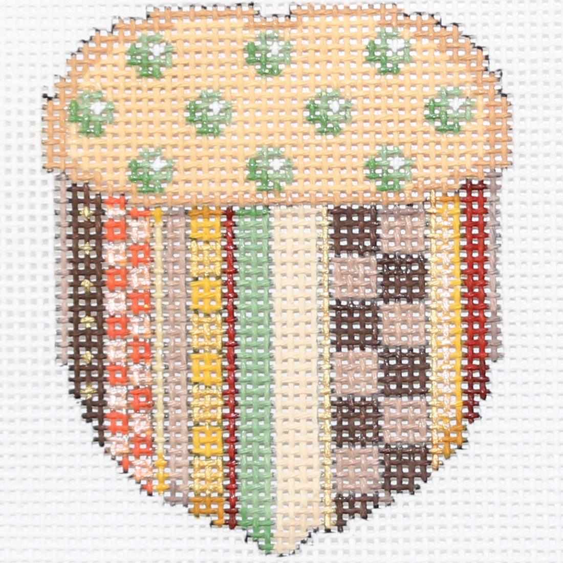 Striped Acorn – Pocket Full of Stitches