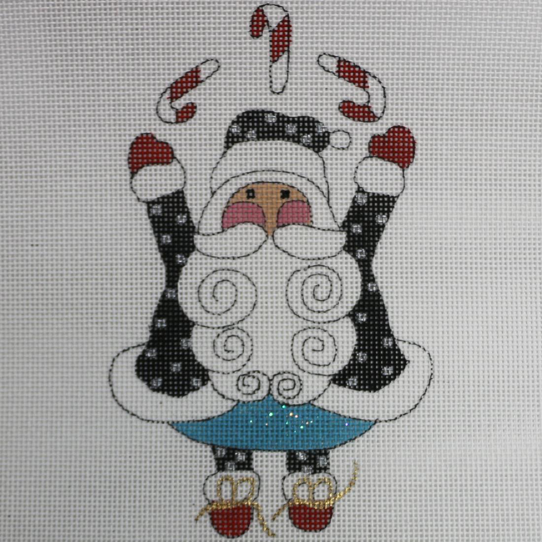 Candy Cane Roly Poly Santa – Pocket Full of Stitches