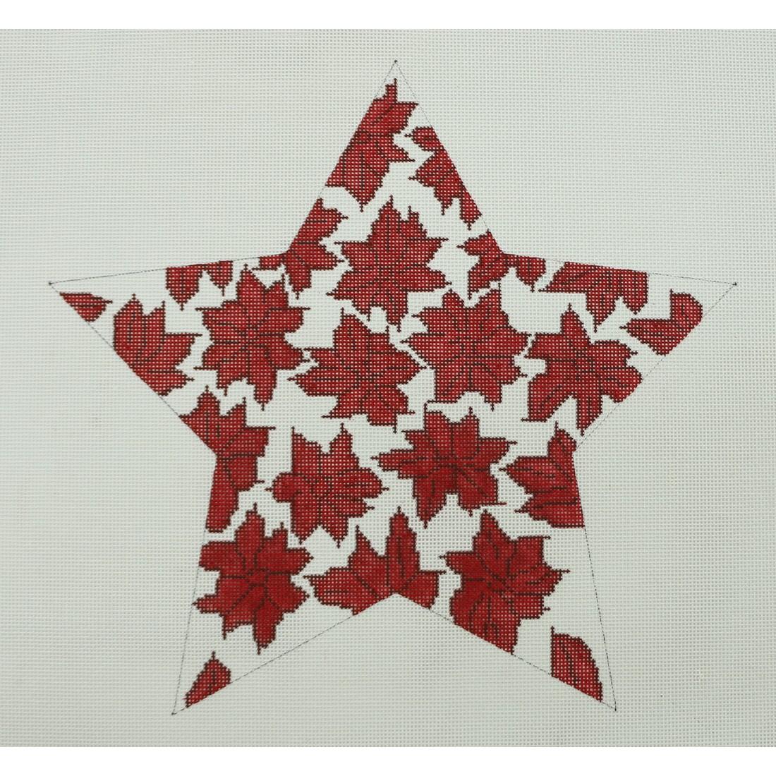Red Tree Top Poinsettia Star – Pocket Full of Stitches